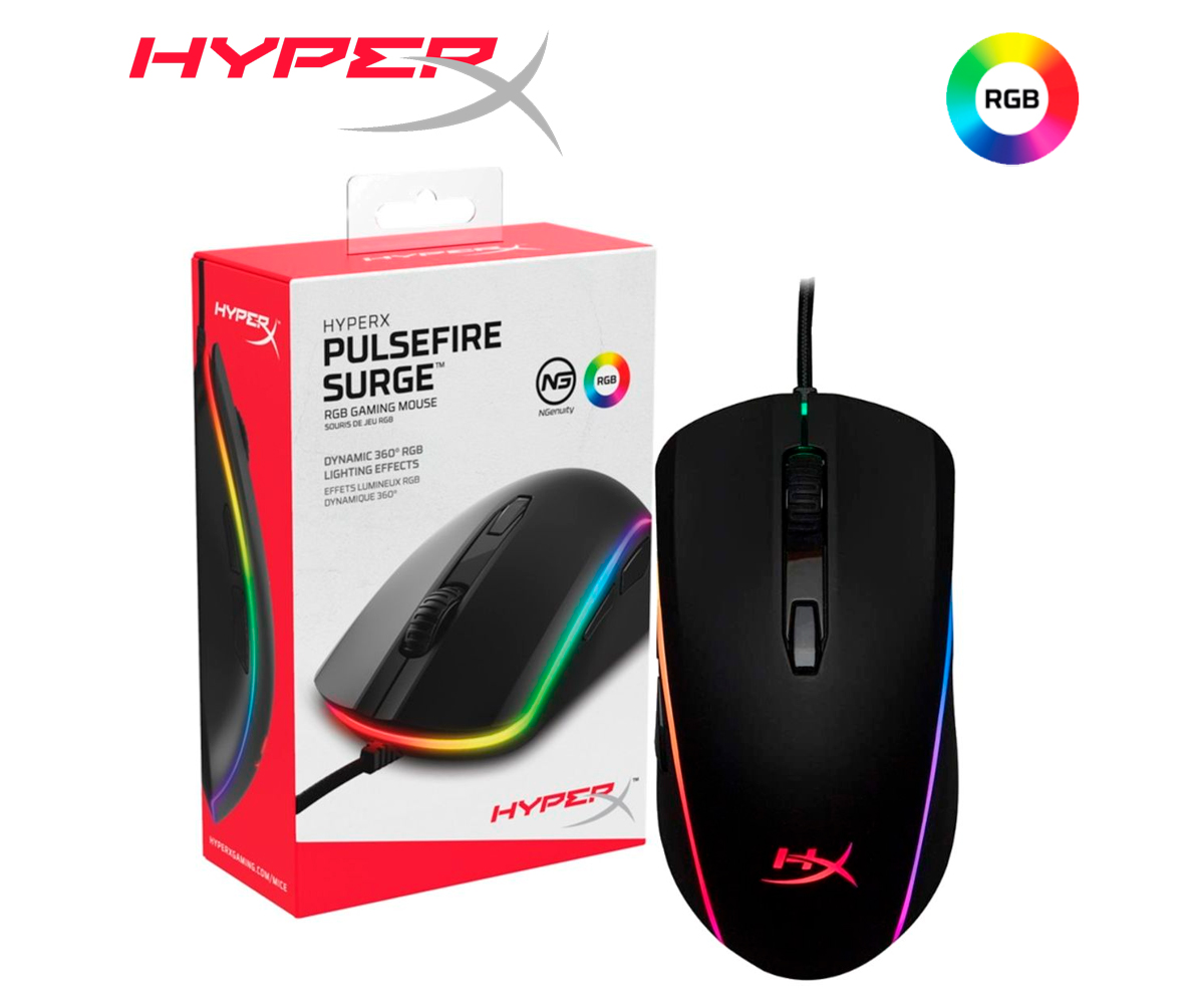 MOUSE GAMER HYPERX PULSEFIRE SURGE HX-MC002B, ALÁMBRICO, 6 BOTONES ...
