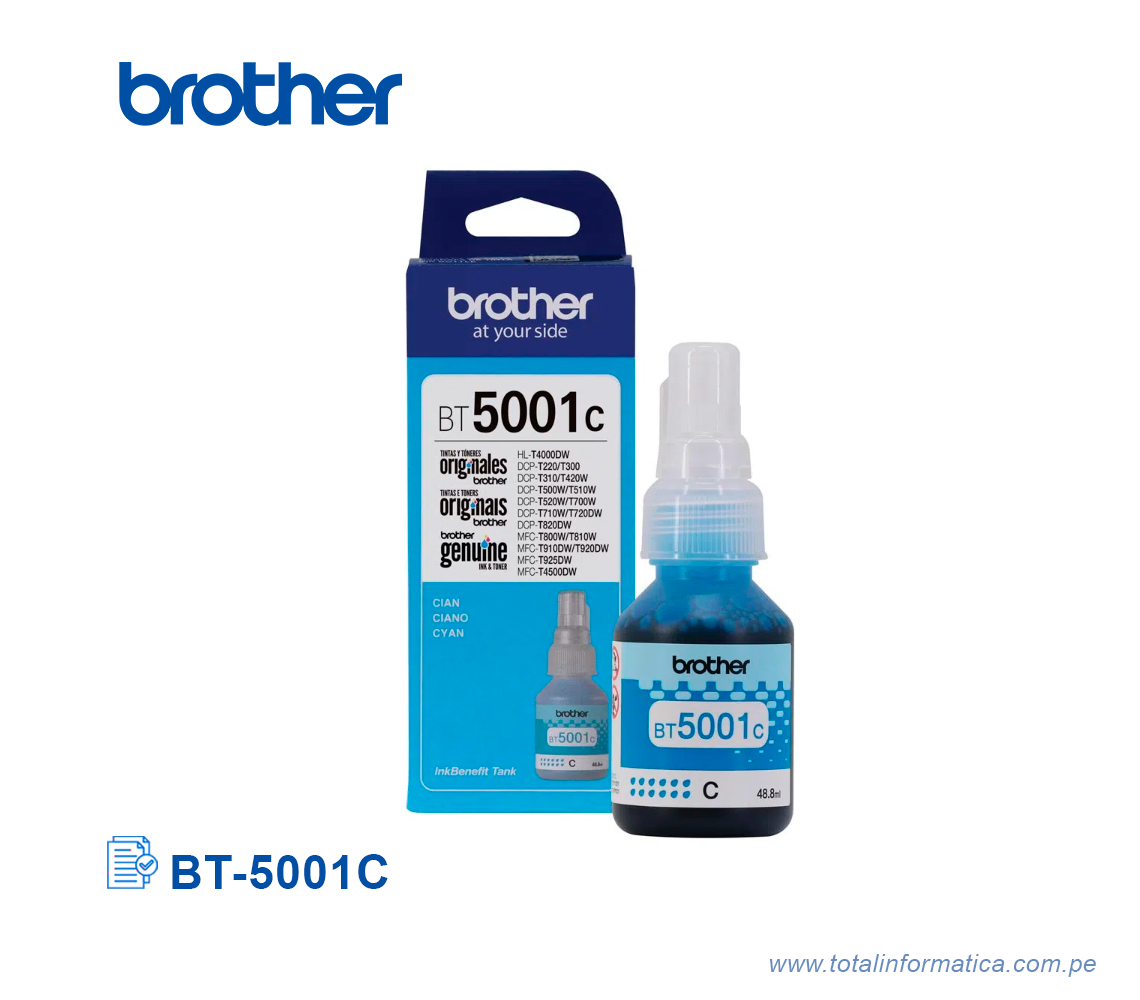 TINTA BROTHER BT-5001C CIAN DCP-T300W, 5K PG
