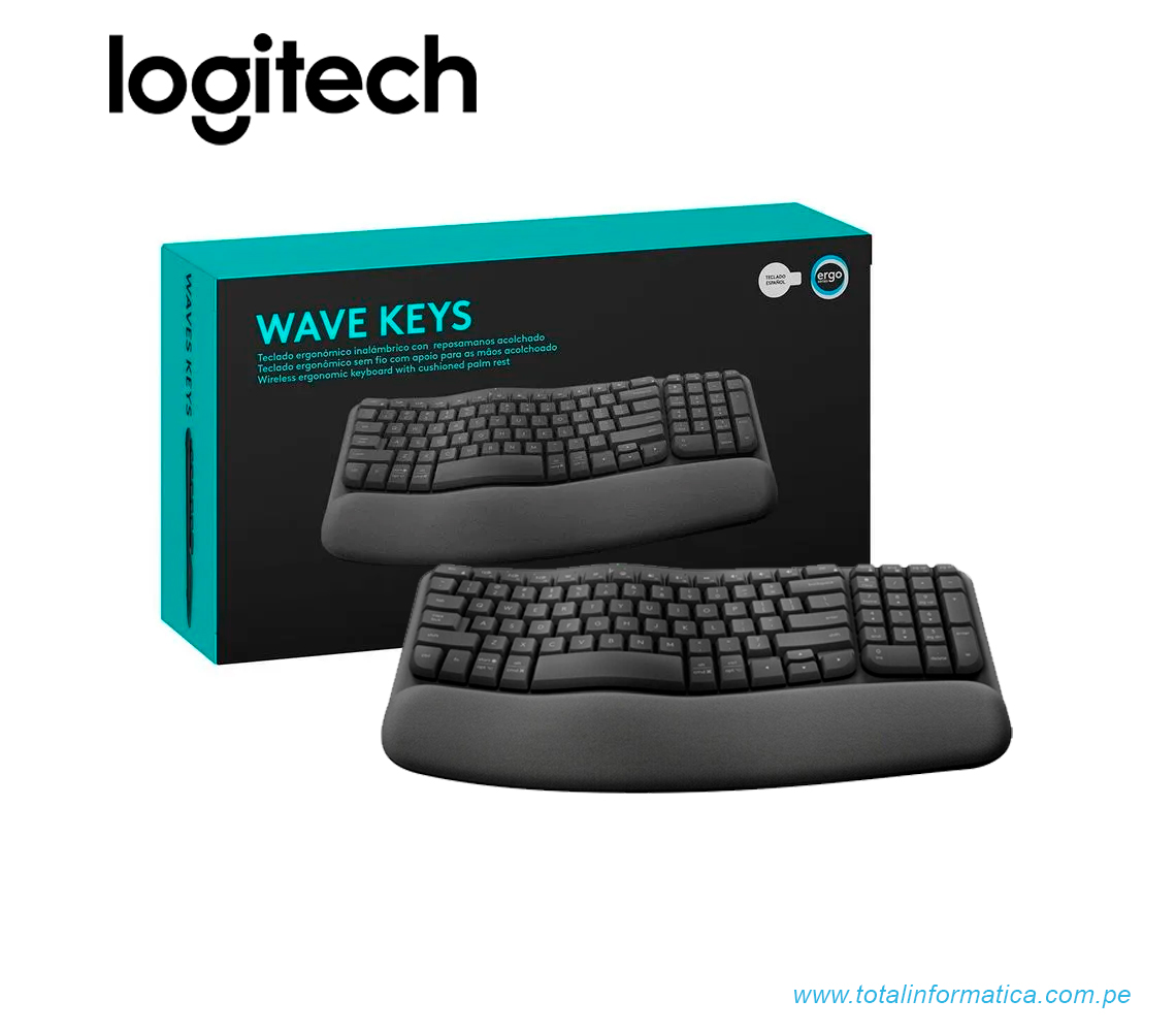 TECLADO LOGITECH ERGO WAVER, INALAMBRICO/BLUETOOTH, GRAPHITE(920-012278)
